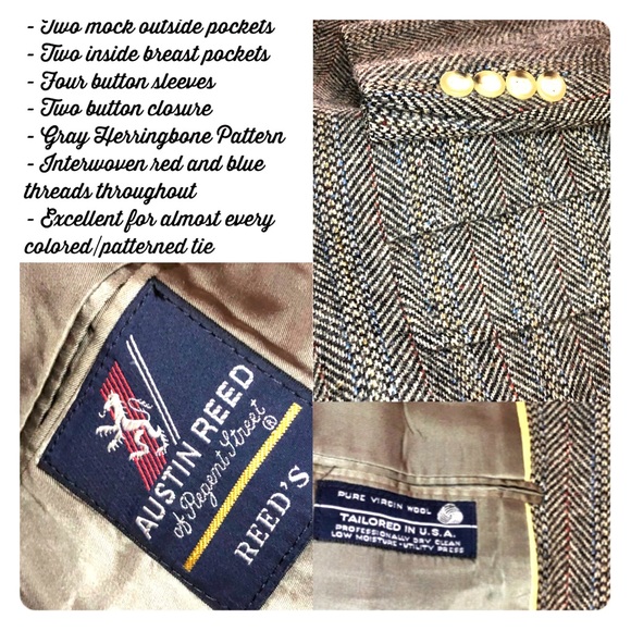 Austin Reed | Jackets & Coats | Vintage Austin Reed Herringbone Sports ...
